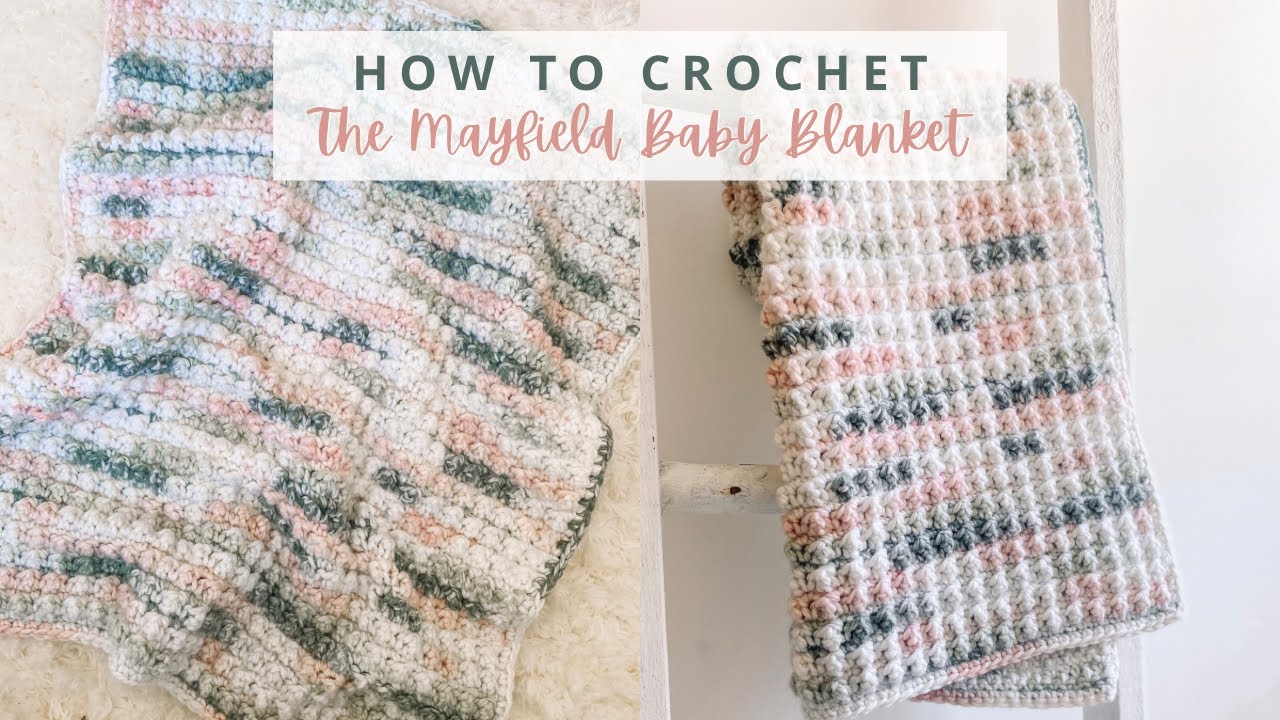 Chunky Baby Blanket Crochet Pattern Crochet Diagonal Stripes Baby