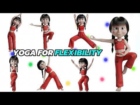 Yoga for Flexibility 💙 | Full Body Stretch Routine | Cute Yoga Challenge for Kids & Beginners