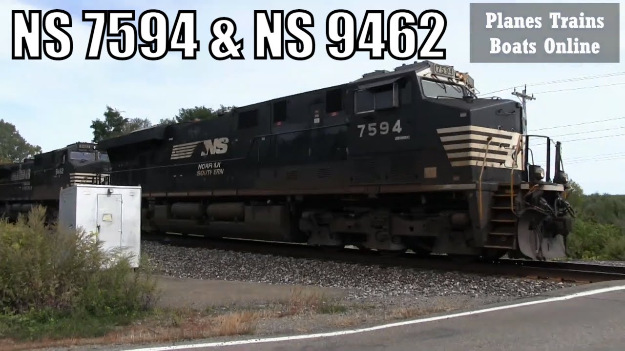 NS 7594 & NS 9462 Locomotives Manifest Train Dunkirk NY - YouTube