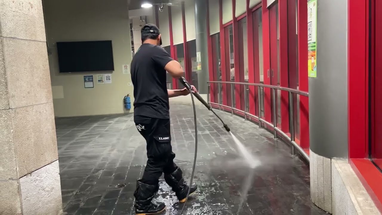USING POWER SPRAY TO CLEAN WET MARKET || SAN MALO MARKET #cleaner # ...