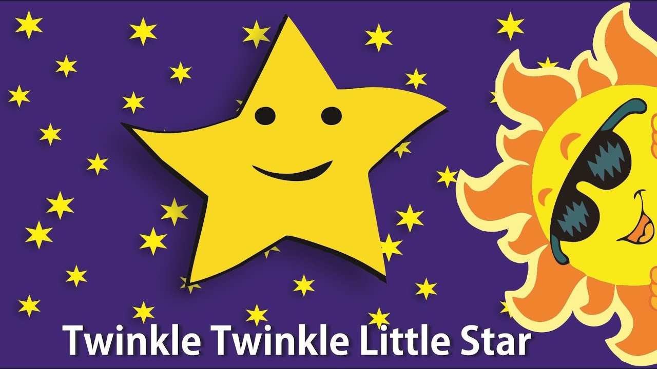 Twinkle Twinkle Little Star - Falling Star & Sun Nursery Rhymes Kids ...