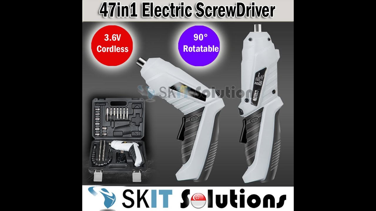 【SKIT Solutions】47pcs 3.6V Mini Cordless Electric Screwdriver Drill ...