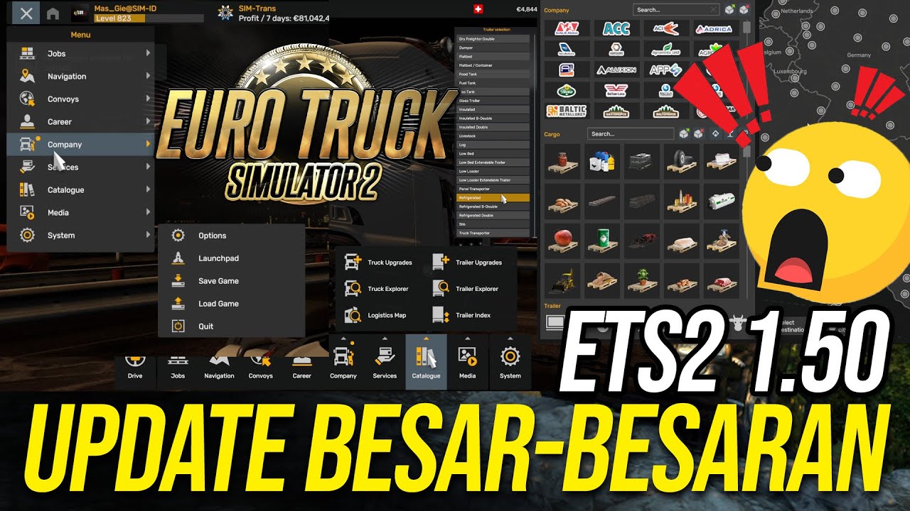 MAJOR UPDATE v1.50 NEW UI - Euro Truck Simulator 2 - YouTube