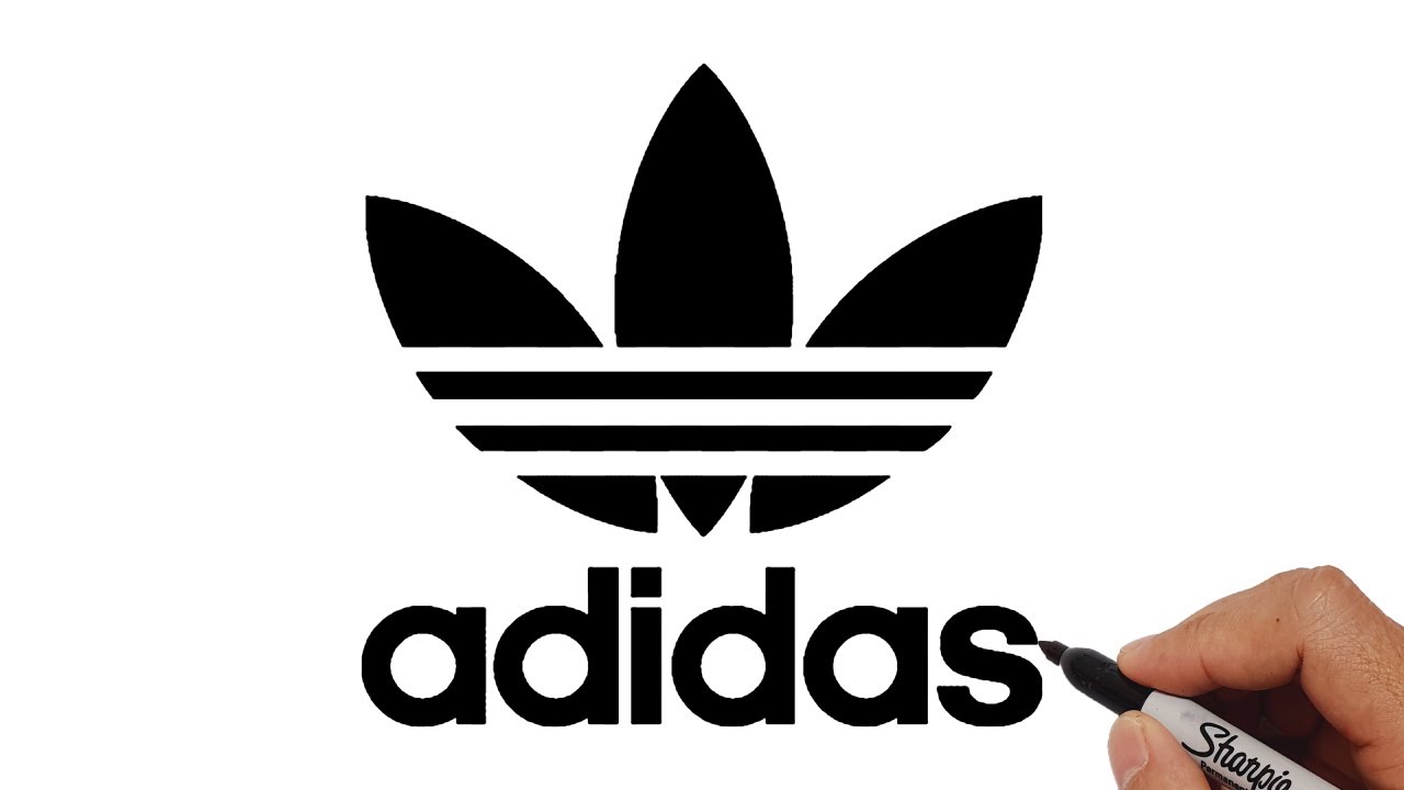 How To Draw Adidas Logo Easy Step By Step || Easy Tutorial Adidas Logo ...