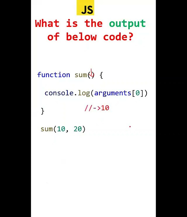 Functions In Javascript Arguments Object In Functions Javscript Interview Questions