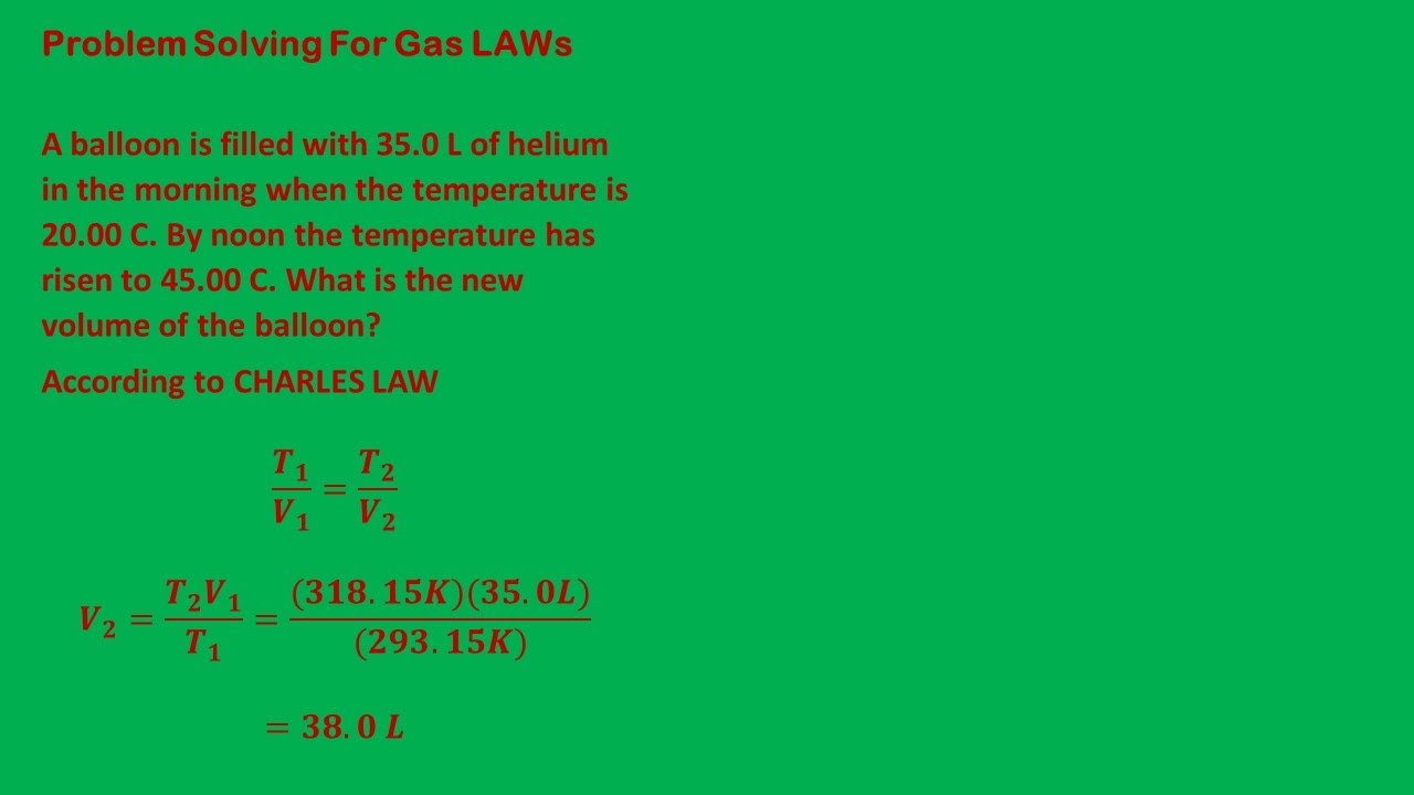 How to Solve Charles Law - YouTube