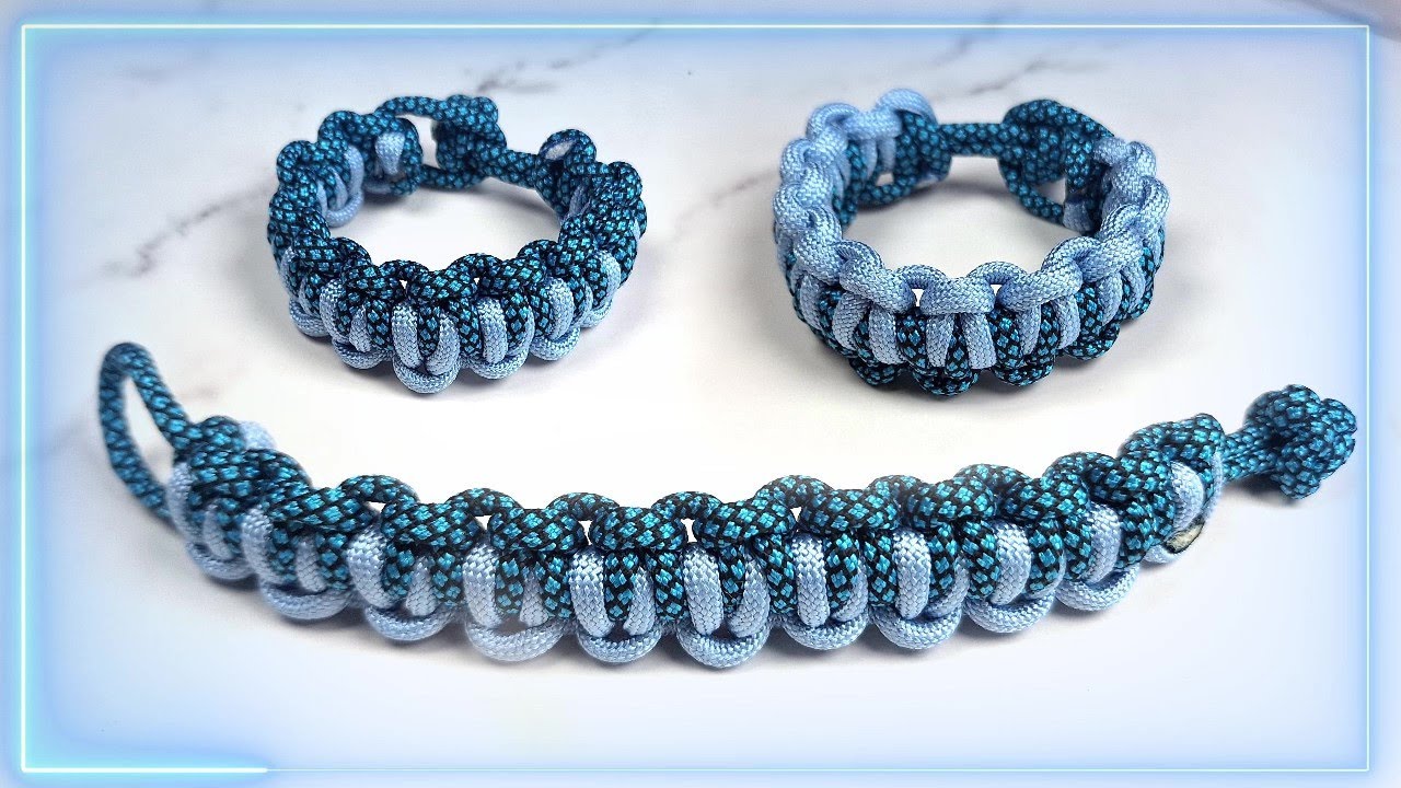 How to make a Simple Double Color Paracord Survival Bracelet without ...