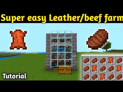 Minecraft leather/beef farm 1.19 tutorial | Minecraft cow farm | works ...