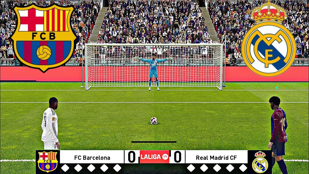BARCELONA VS REAL MADRID FULL PENALTY SHOOTOUT | BAR VS RMA HIGHLIGHTS ...