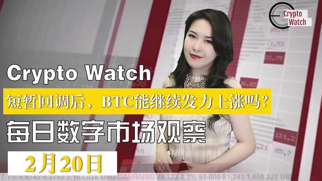 CryptoWatch 每日数字货币市场观察 0220 短暂回调后，BTC能继续发力上涨吗？ - YouTube