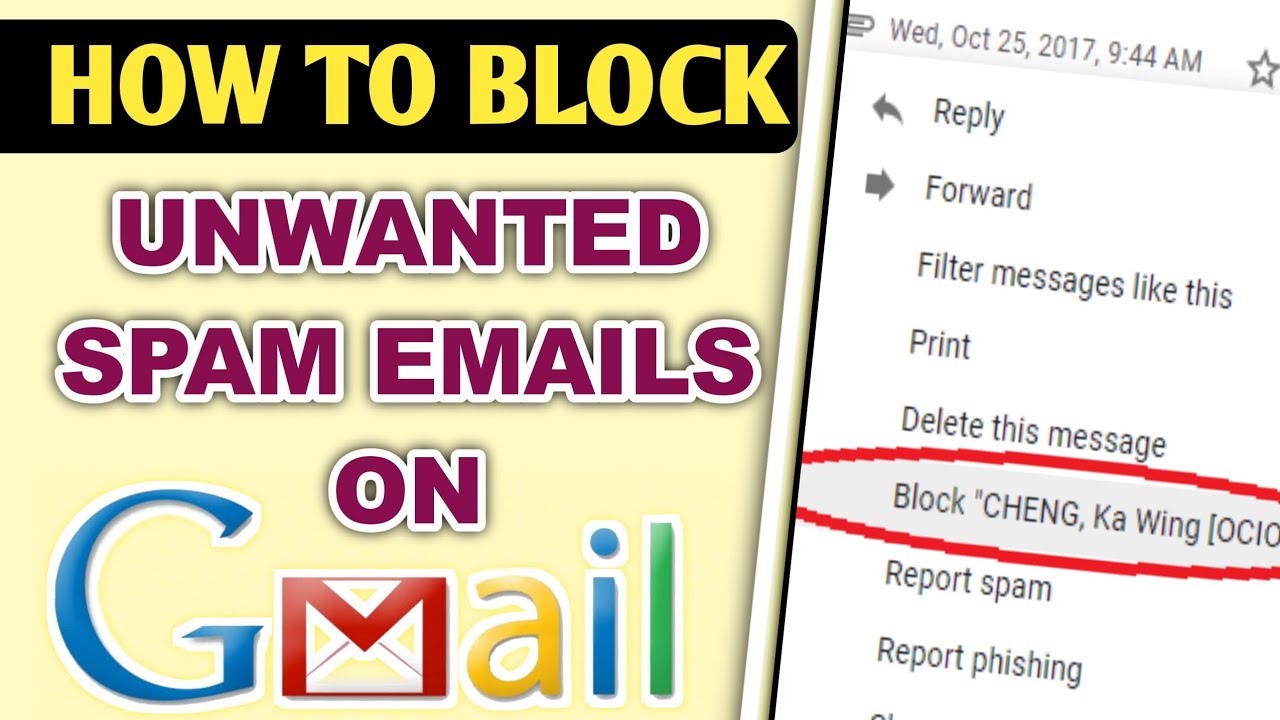 Spam Emails Block On Gmail | Stop Unwanted Promotional Emails On Gmail ...