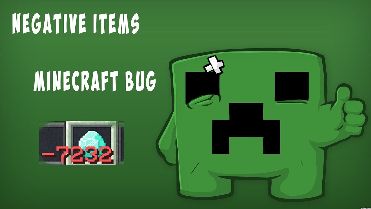 Negative items in Minecraft-MINECRAFT BUG 1.8 SEPTEMBER 2015 - YouTube