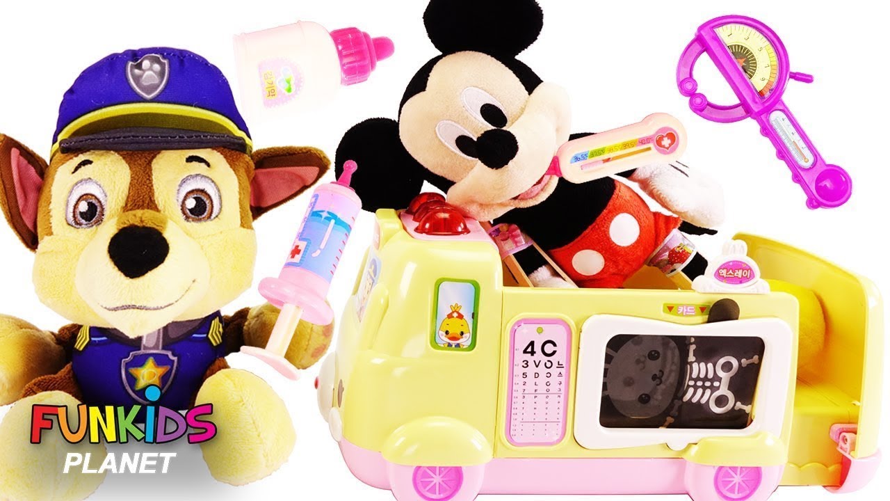 Mickey Mouse Emergency Check-Up: Doc McStuffins Toy Hospital Ambulance ...
