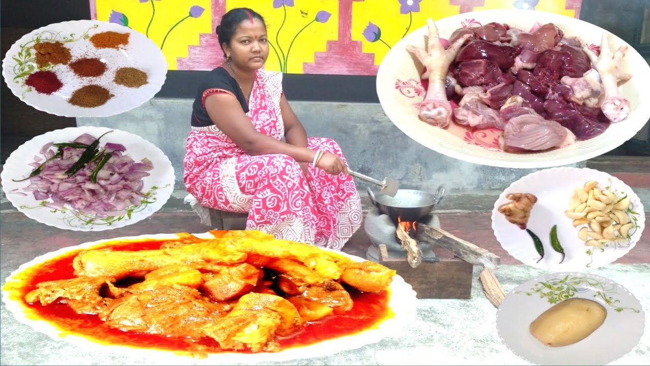 Santali women cooking chicken liver How to Cook Village Style ...
