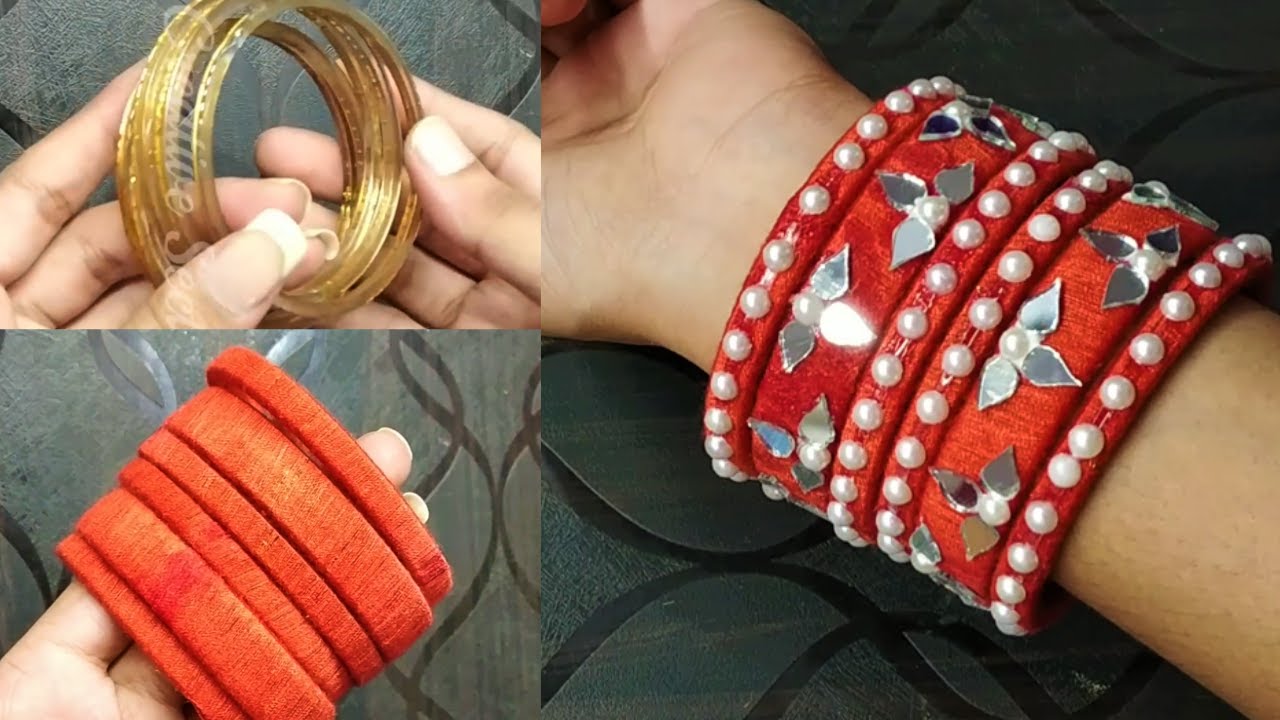 How to Reuse Old Bangles | पुरानी चूड़ी से बनाए नयी चूड़ी | Best out of Waste | DIY Thread ...