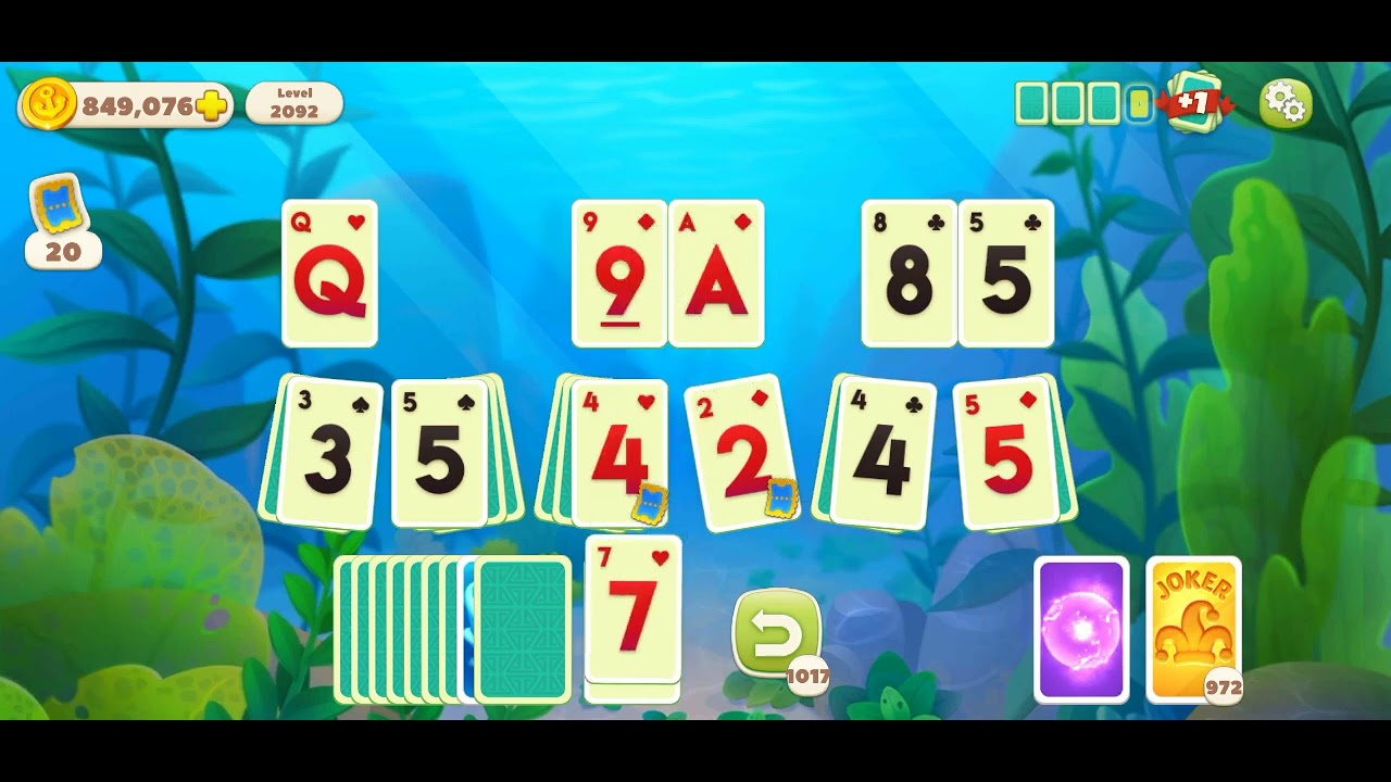 Level 2092 Walkthrough | Undersea Solitaire Tripeaks [April 2023] - YouTube