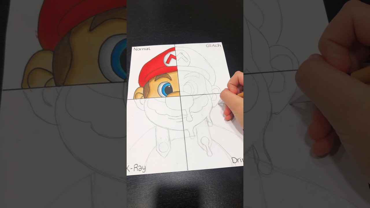 (Pt.2/4) | 1 Dessin = 4 Styles ! •Style DRIP ! #mario #drawing #art ...