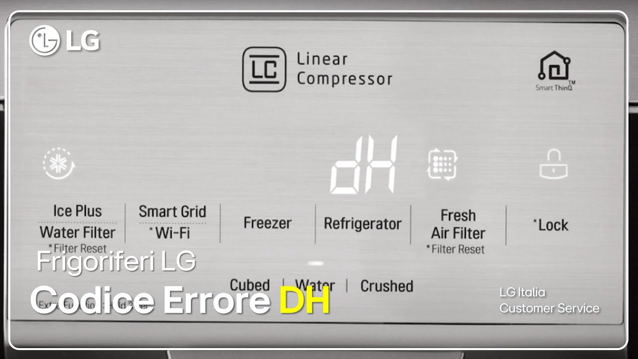 Frigoriferi LG Codice Errore DH Anomalia Resistenza Di Sbrinamento