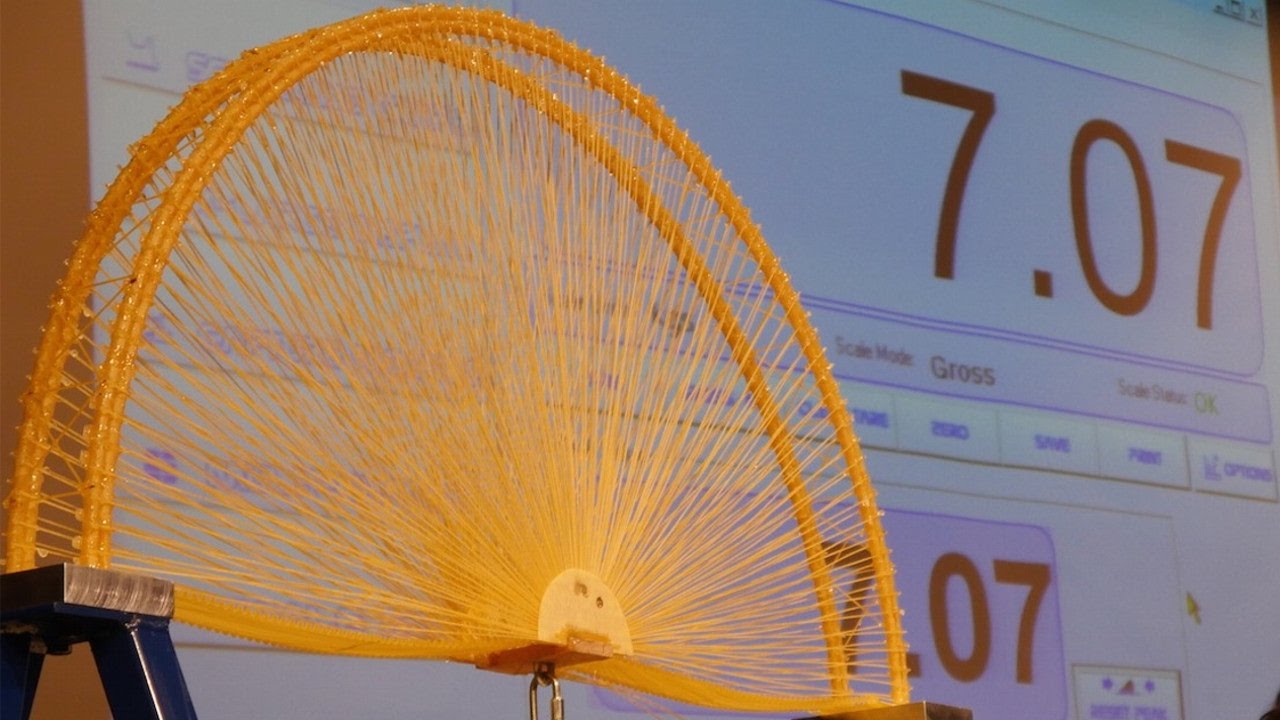 2016 Heavyweight Spaghetti Bridge Competition - YouTube