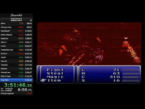 FF6 No Sketch: Epic final boss fight... such a fun speedrun! - YouTube