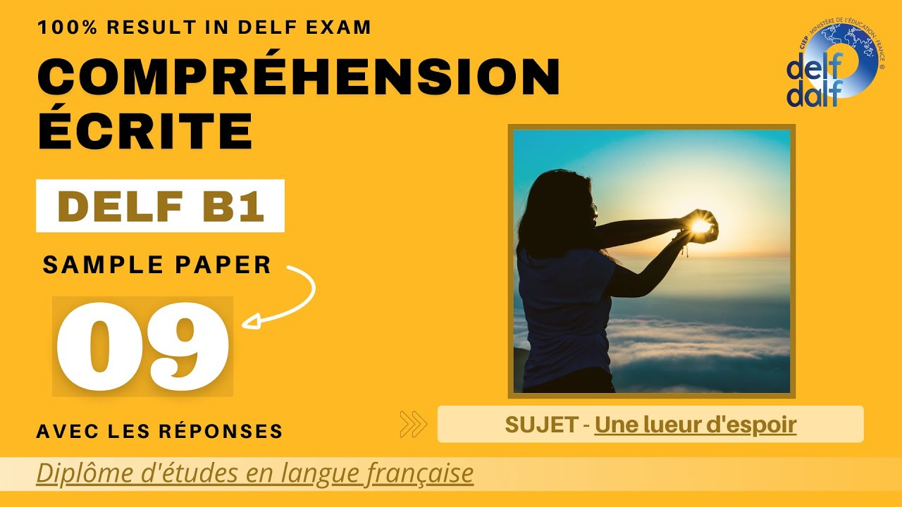 DELF B1 Compréhension écrite [No. 09] | Written Comprehension Practice ...