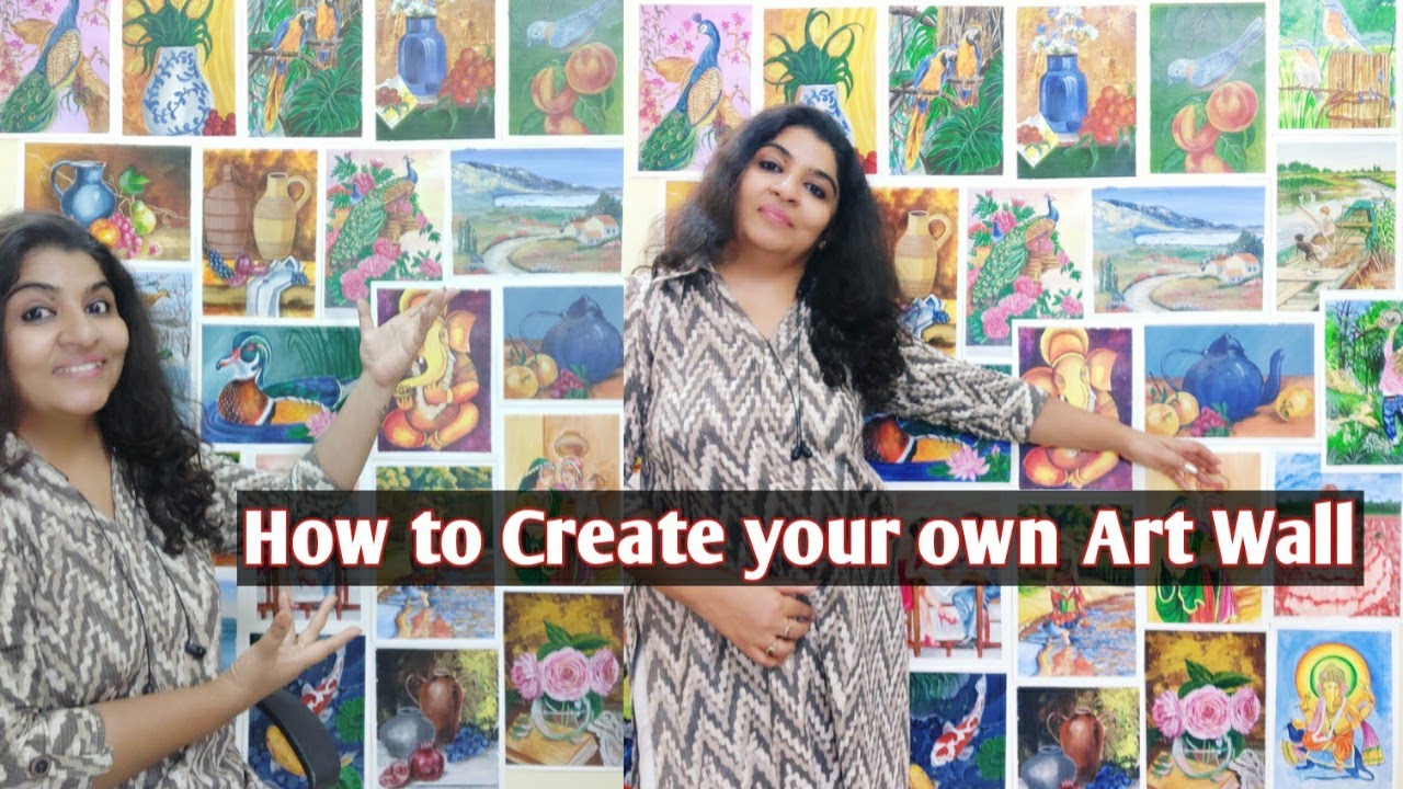 How to create your own ART WALL .... @ArtistaPooja - YouTube