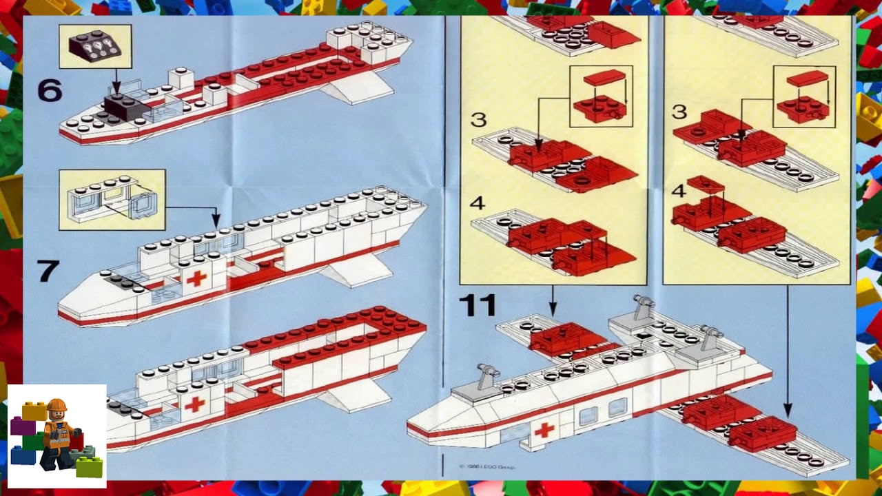 LEGO instructions - Town - Medical - 6356 - Med-Star Rescue Plane - YouTube