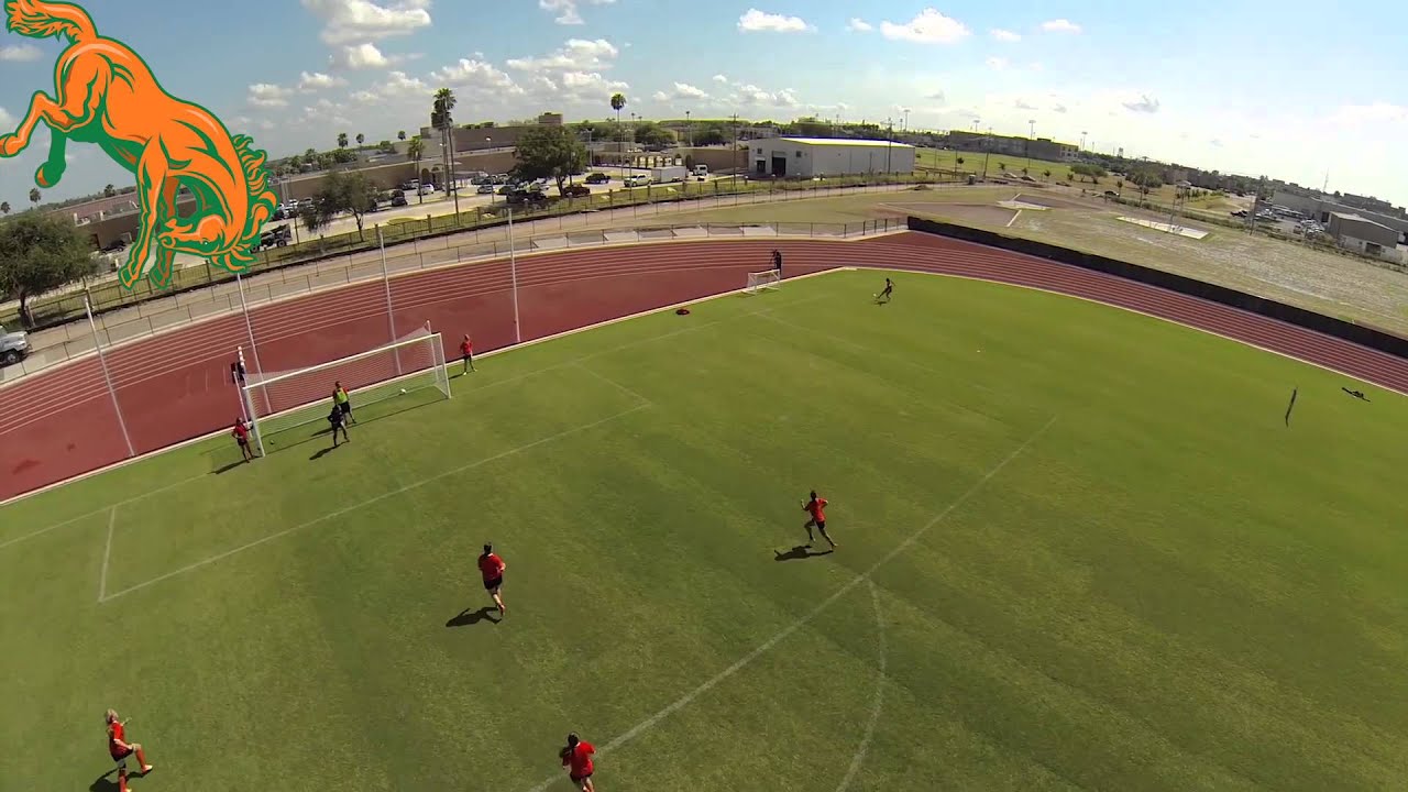 Aerial View of UTPA Women's Soccer Practice - YouTube