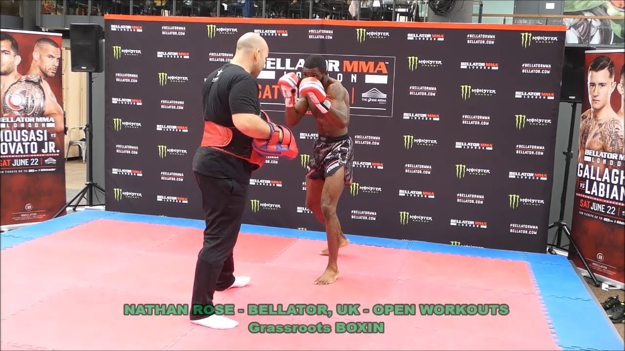 NATHAN ROSE | FULL BELLATOR OPEN WORKOUT | LONDON | NATHAN "THE BLACK ...