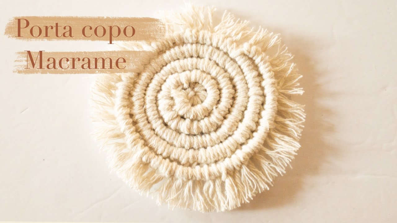 DIY • Porta Copo de Macrame Boho - YouTube