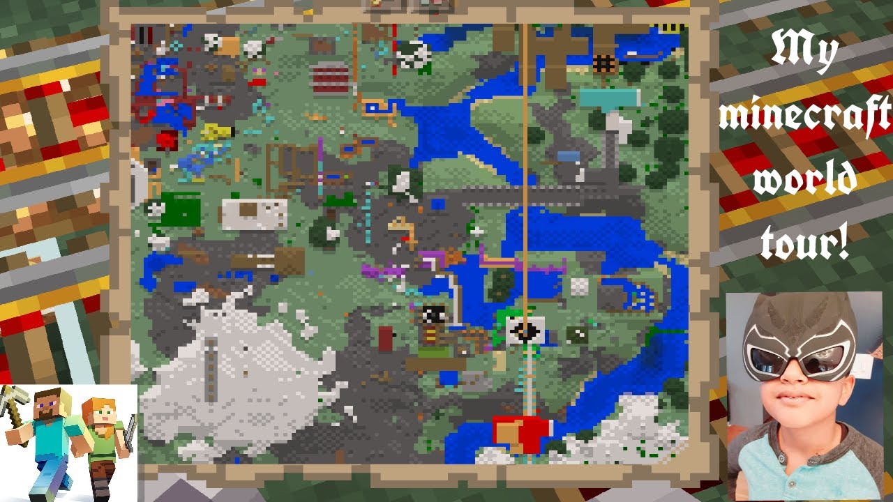 Tour MY MINECRAFT WORLD | Kids Safe Gaming | #pretendplay - YouTube