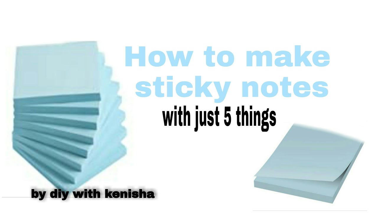 How to make sticky notes with just 5 Items - YouTube
