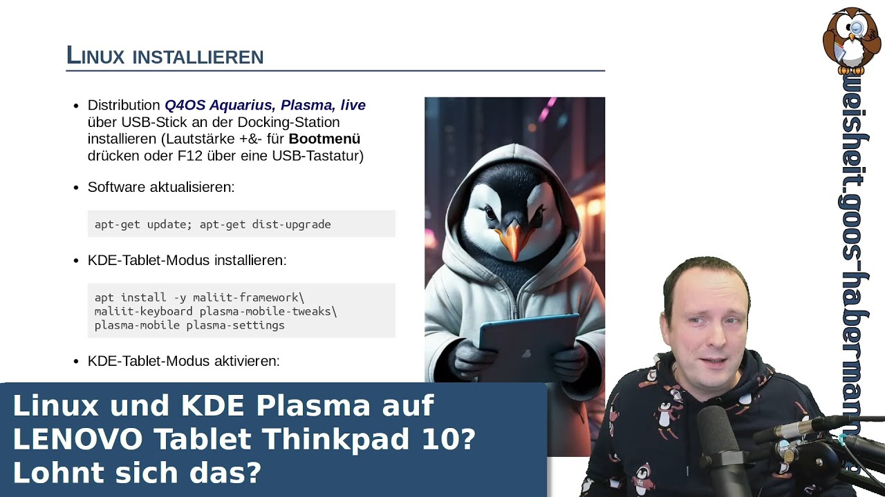 Linux und KDE Plasma auf einem LENOVO Tablet Thinkpad 10 10" Lohnt sich ...