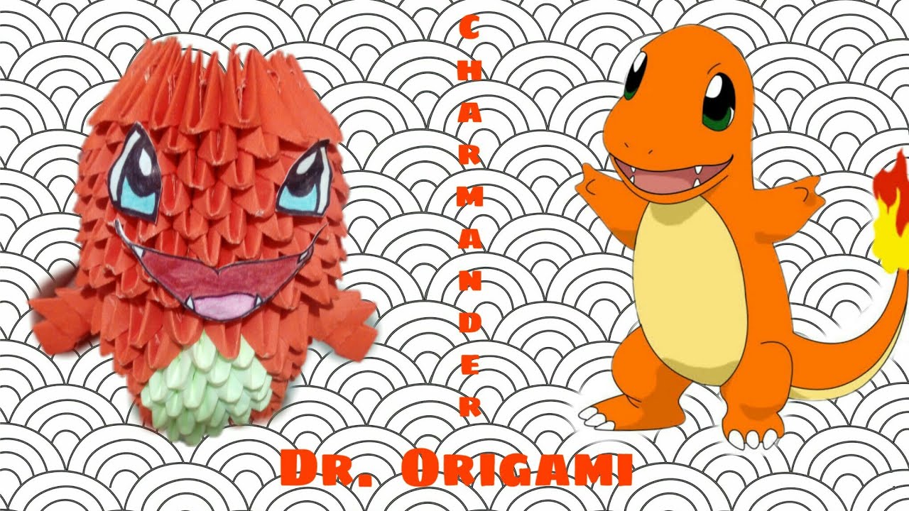 Charmander (Pokemon). Figura en Origami 3D. Tutorial. Paso a Paso ...