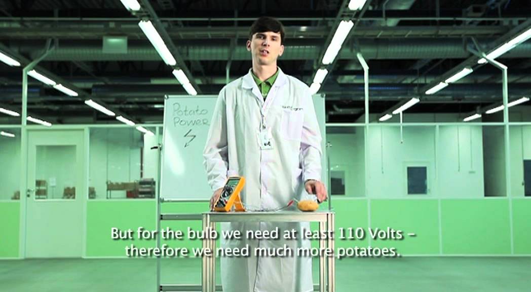 Green Energy - potato power LED lighting by Optogan - YouTube