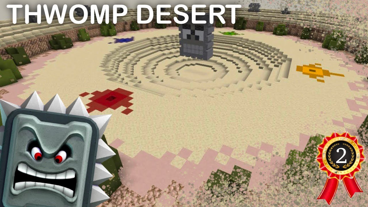 Wii Thwomp Desert - Mario Kart in Minecraft (2nd Anniversary!) - YouTube