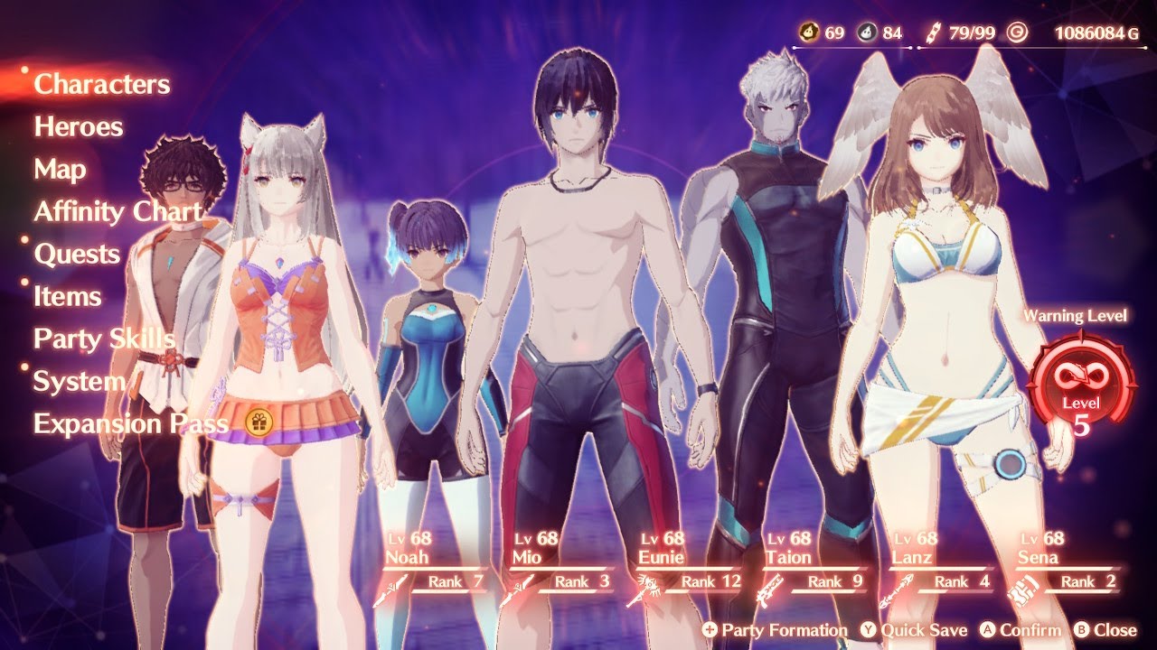 Xenoblade Chronicles 3 – Mio Eunie Sena Butt in Swimsuits also Moebius - YouTube