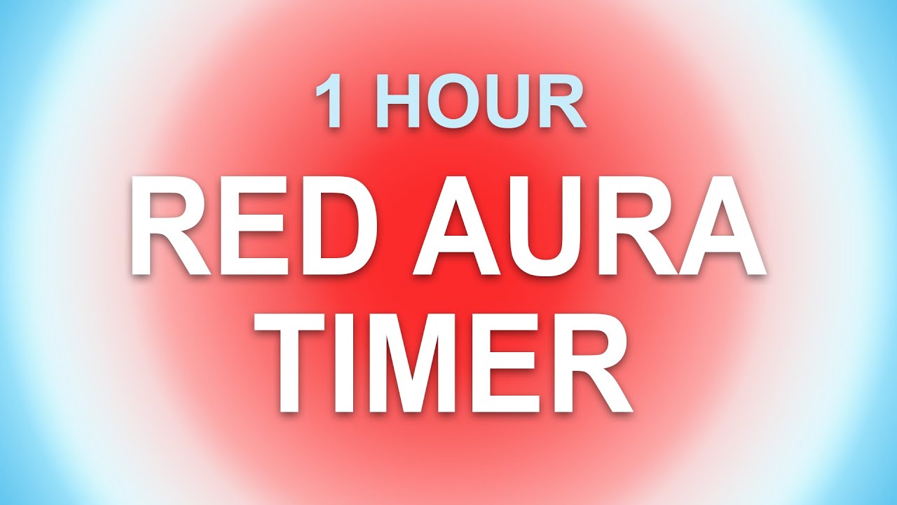 1 Hour Red Aura Timer (60 Minute Online Stopwatch Countdown) - YouTube