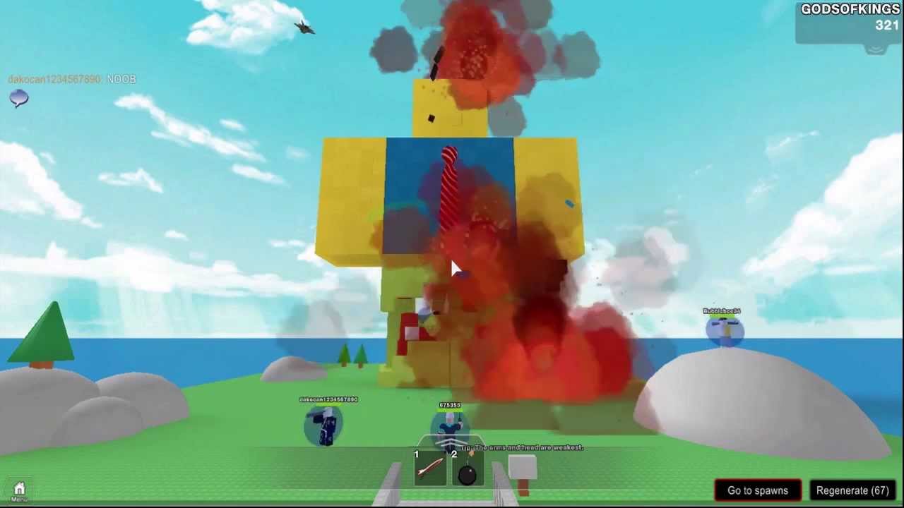 ROBLOX - How Noobs Destroy a Giant Noob - YouTube