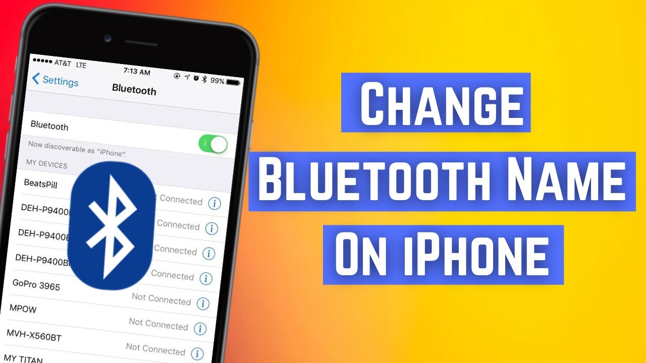How to Change Bluetooth Name on iPhone | Change Your Bluetooth Name on ...