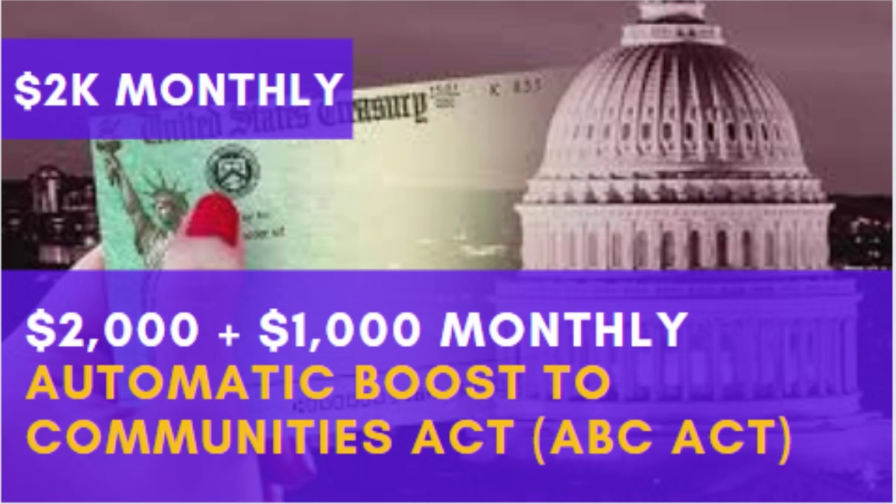 STIMULUS: $2000 + $1000 Per Month continuously ABC ACT (Automatic Boost ...