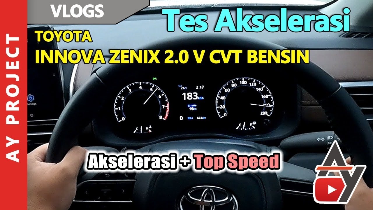Innova Zenix Gasoline Acceleration Test | AY Project | Indonesia - YouTube