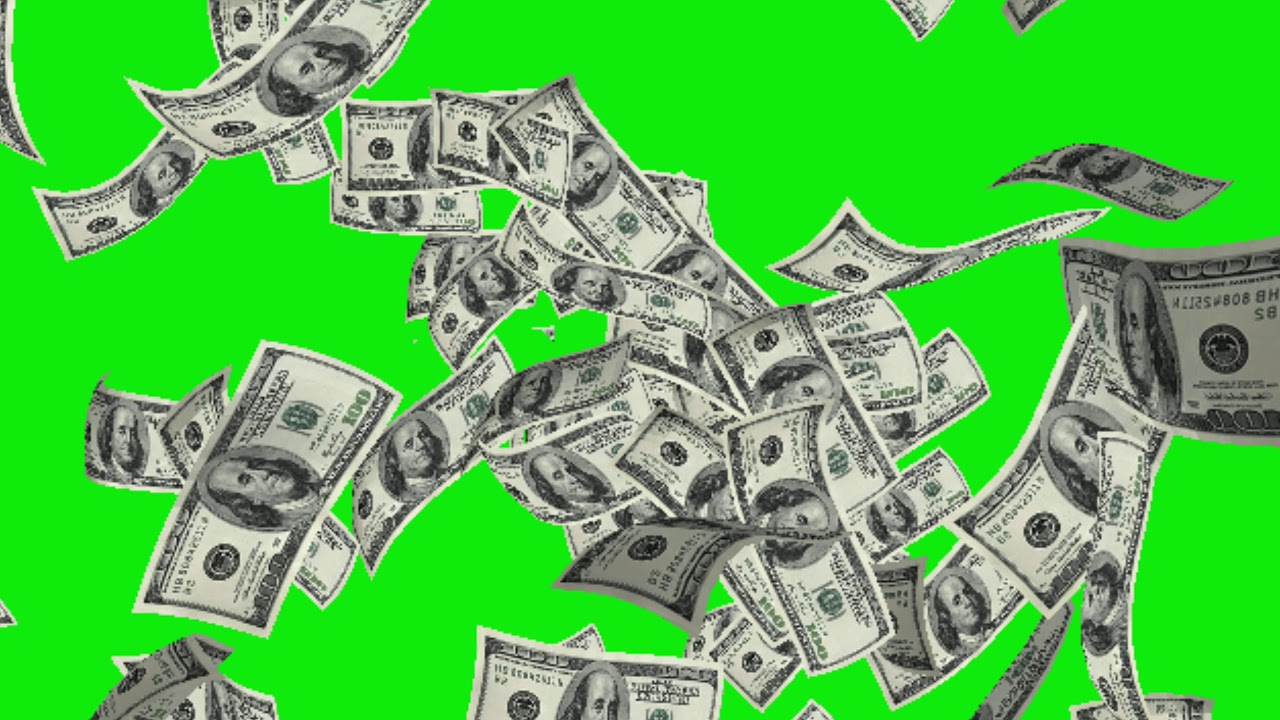 green screen dollar falling - YouTube