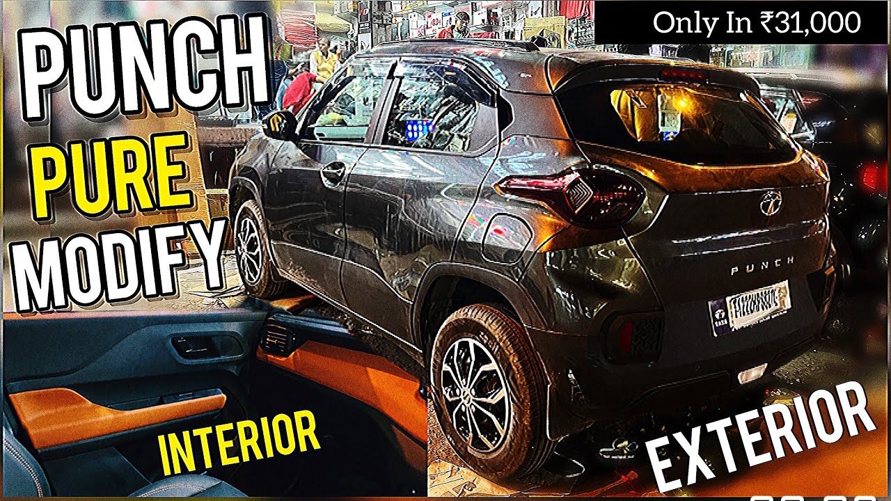Tata Punch Pure Grey Base Model Modification in Just ₹31,000 🤑 Vahan ...