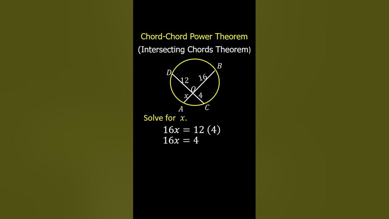 Chord Chord Power Theorem | Geometry # shorts #youtubeshorts - YouTube