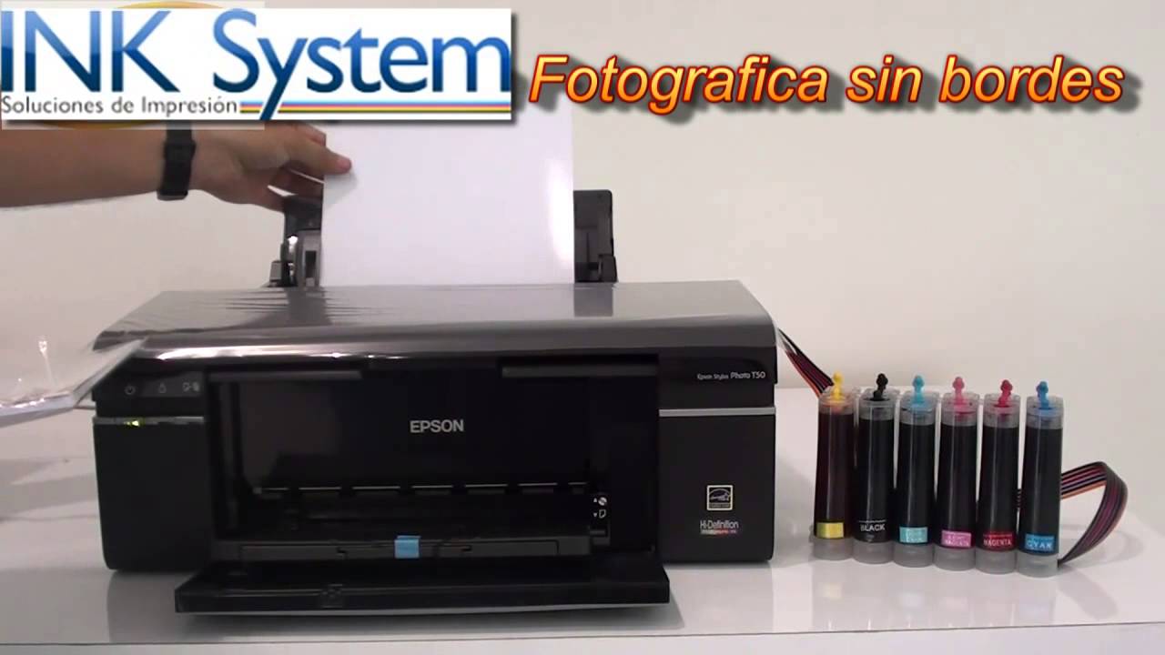 Impresora Epson T50 - Sistema Tinta Continua INK System - YouTube