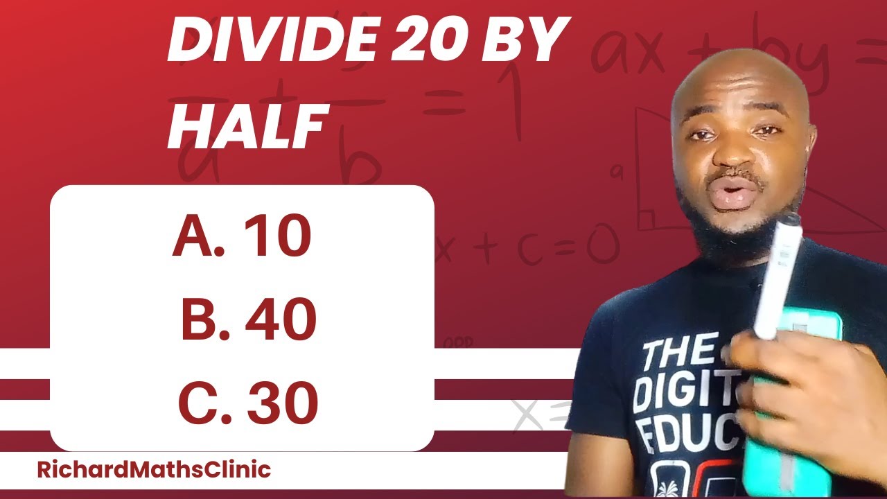 HOW TO DIVIDE A NUMBER BY HALF - YouTube