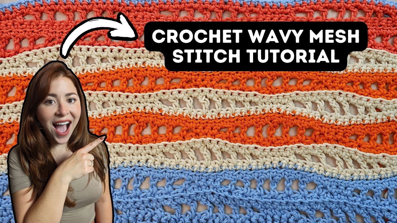 learn how to make this super easy Mesh Stitch Crochet Pattern💛 Perfect ...