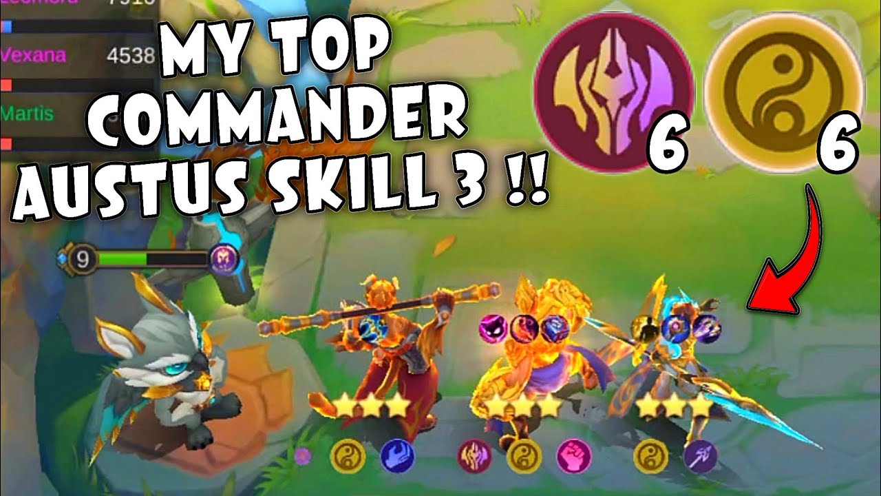 BEST GAMEPLAY AUSTUS SKILL 3 !! 6 IMMORTAL 6 CADIA !! MAGIC CHESS ...