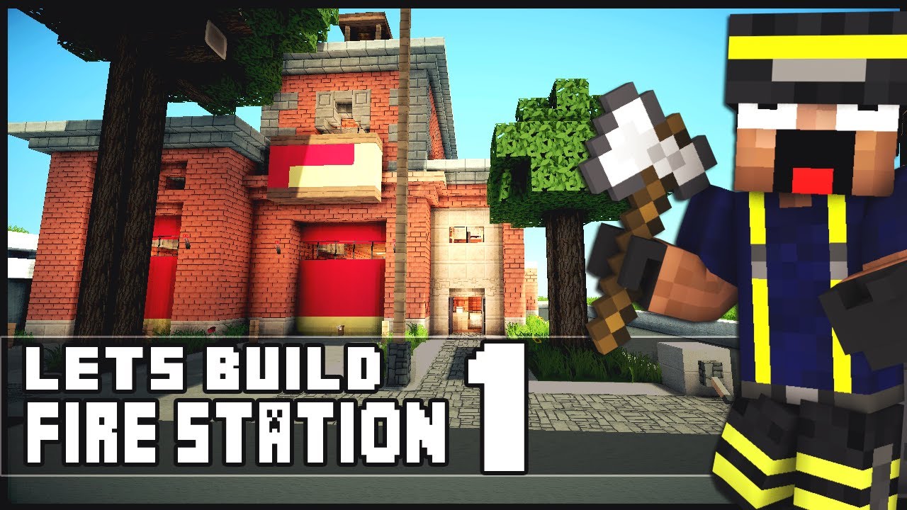 Minecraft Lets Build: SimCity Fire Station - Part 1 - YouTube